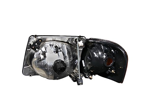 Anzo USA 111041 Ford Explorer Sport Trac Crystal Black Headlight Assembly - (Sold in Pairs)