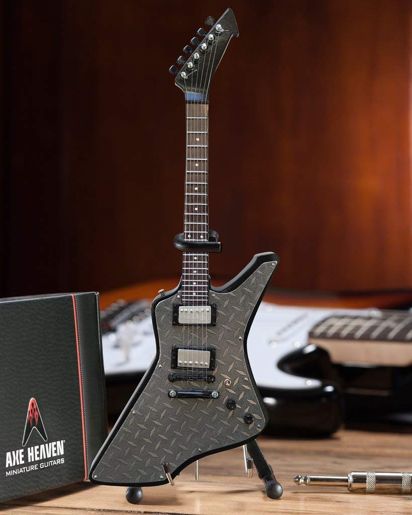 FanMerch Mini Guitar Metallica Collectible James Hetfield Diamond Plate Guitar Replica
