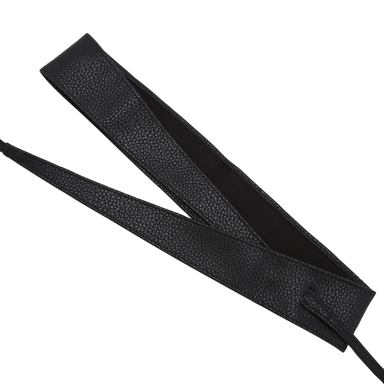Ayliss Women Soft Leather Obi Belt Self Tie Wrap Cinch Belt,Black