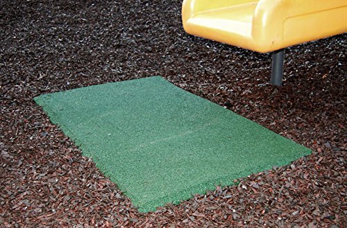 IncStores 2 1/4 Inch Thick Outdoor Playground Mat | Extra Thick Rubber Mat for Grip and Safety Around Backyard Swings, Slides, and Jungle Gyms | 32" x 54", Earth
