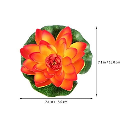 HOMSFOU Lotus Flower Artificial Floating s 6pcs Water Lily Pond Plants Decorations Realistic Water Lily Pads for Home Garden Pool Patio Aquarium Ornament Pool Lilly Pad