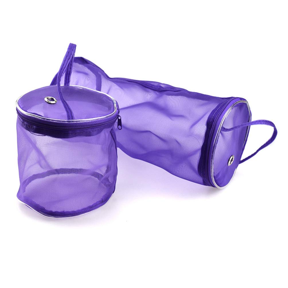 Ciieeo Storage Bag Empty Yarn Container Yarn Tote Bag Yarn Mesh Bag Knitting Yarn Bag Shearling Handbag Tote Bag with Zipper Knitting Holder Yarn Storage Travel Purple Organizer to Weave