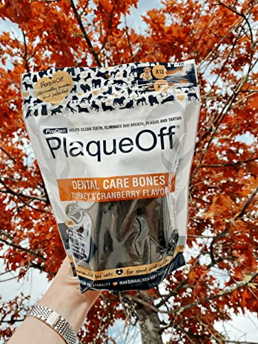 Proden PlaqueOff System Dental Care Bones Turkey & Cranberry Flavor Dental Dog Chew, 17-oz Bag