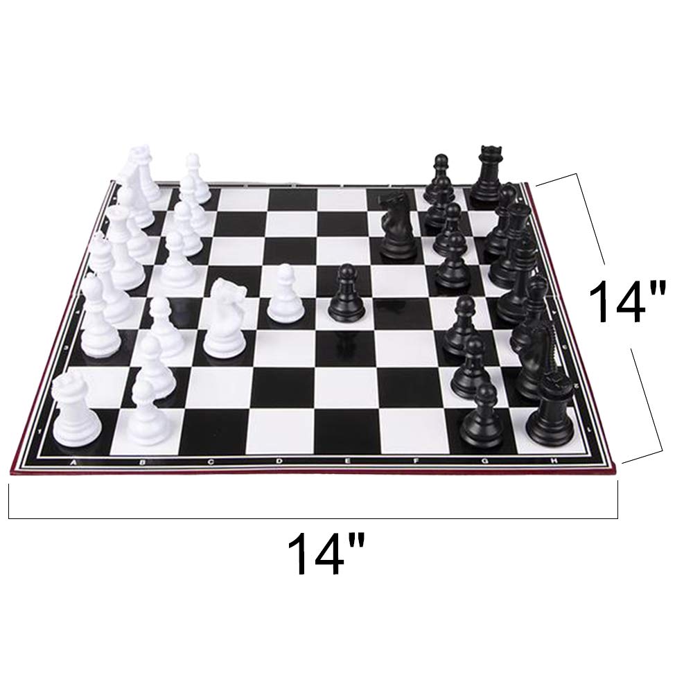 Gamie Chess Board Game, 14 Inch Family Board Game for Game Night, Indoor Fun and Parties, Develops Logical Thinking and Strategy, Best Gift Idea for Kids