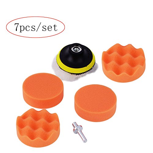 WINOMO High Gross 3 inch Buffing Pad Kit for Car Sanding Polishing Buffer with Drill Adapter