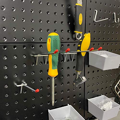 Wallmaster 8-Bin Storage Bins Garage Rack System & 48pcs Pegboard Hooks Set Pegboard Tool Organizer
