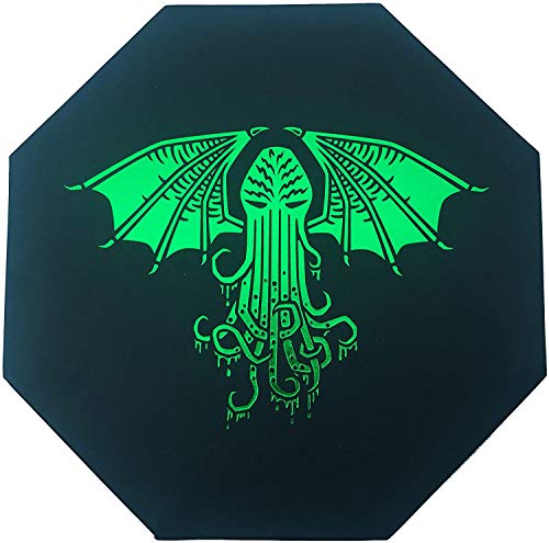 Fantasydice-Cthulhu Tome-Green - Dice Tray - 9" Octagon with Lid and Dice Staging Area- Holds 5 Sets(7 Dice Set/Standard) for All Tabletop RPGs Like D&D, Call of Cthulhu, Shadowrun.