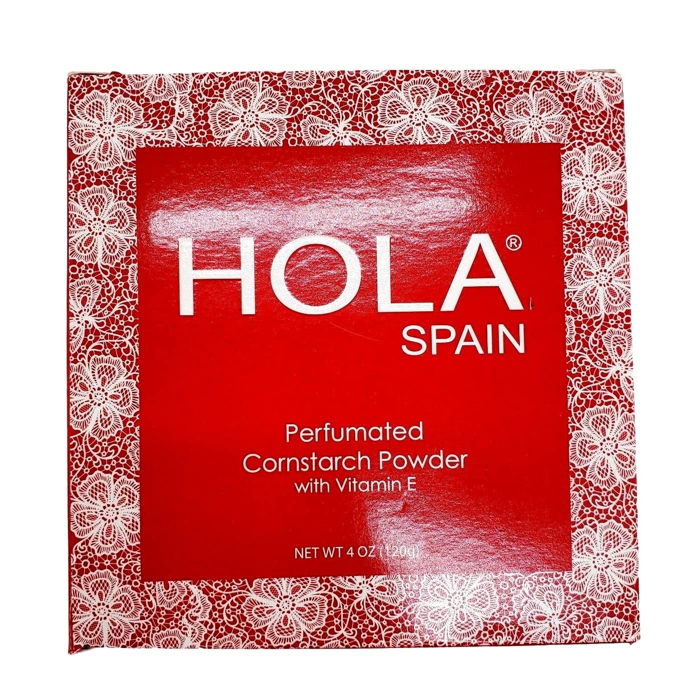 Hola Spain Skin Petal Body Talc Dusting Powder & Puff 4 oz.