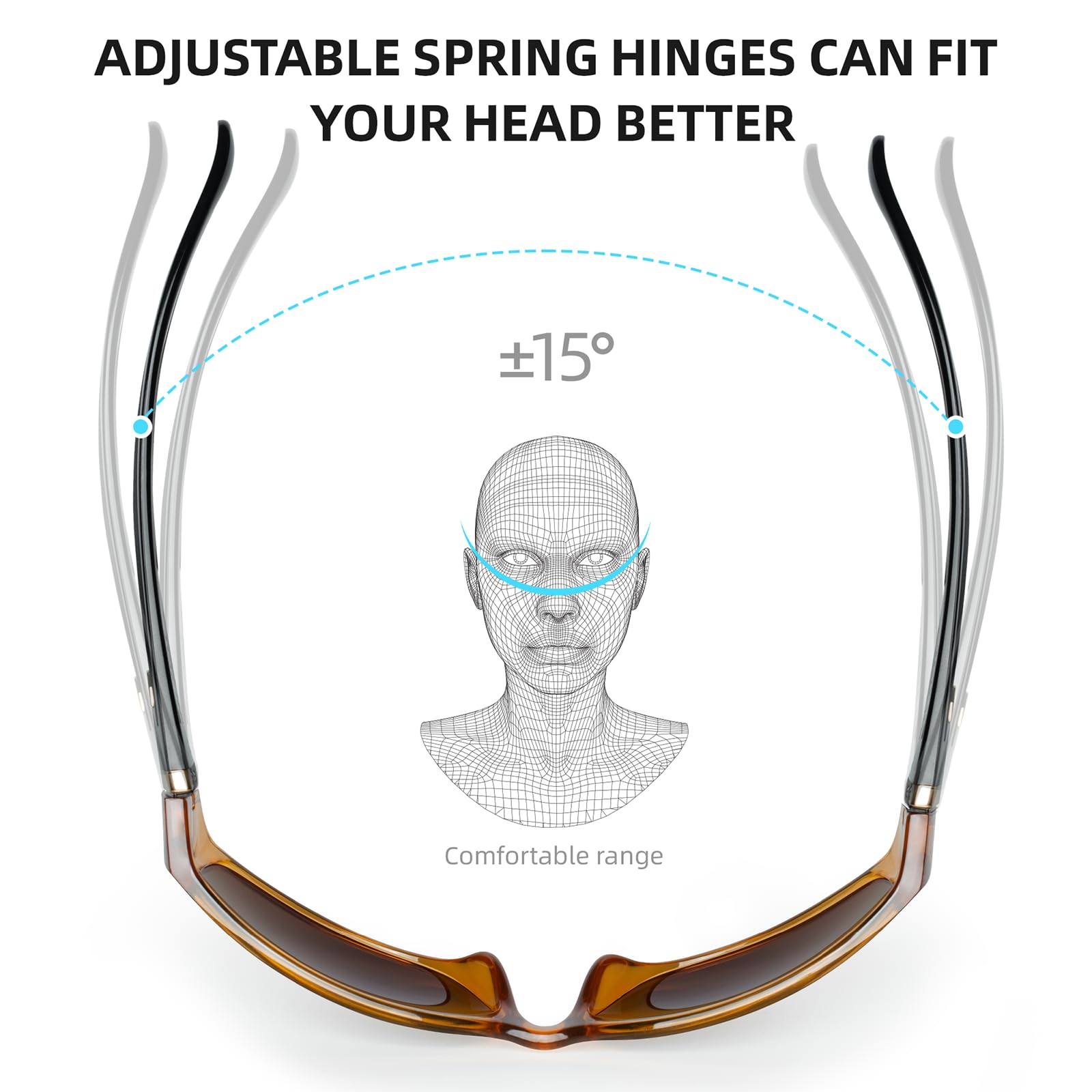 BNUS Sunglasses for Men & Women, Polarized glass lens, Color Mirrored Scratch Proof (B7036 Black/Grey Non-polarized, Glass lens)