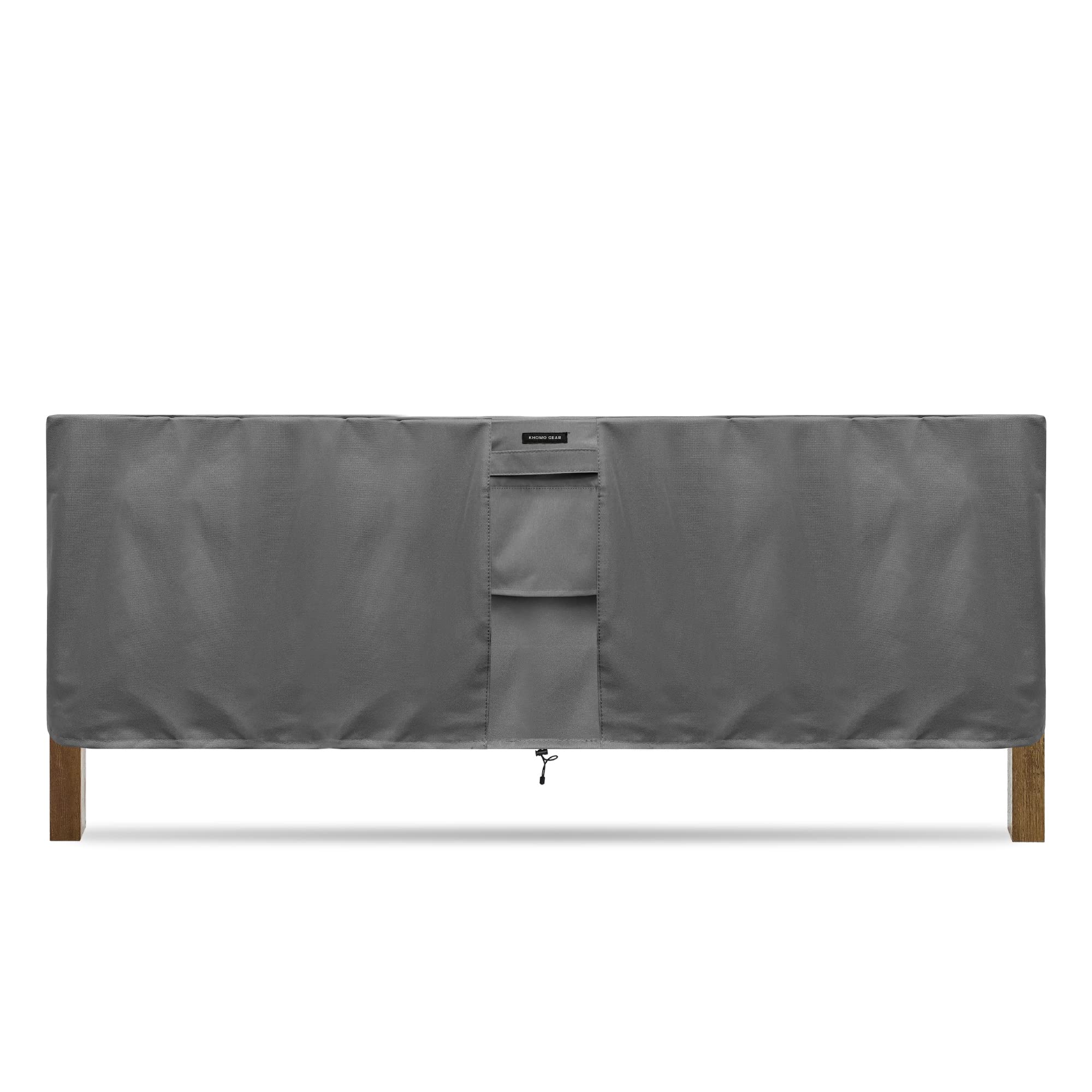 KHOMO GEAR Heavy Duty Outdoor Furniture Cover - Waterproof Square & Rectangular Covers with Air Vents - UV Resistant Polyester Patio Garden Cover - for Ottoman, Tables, Coffee Side Tables and Others