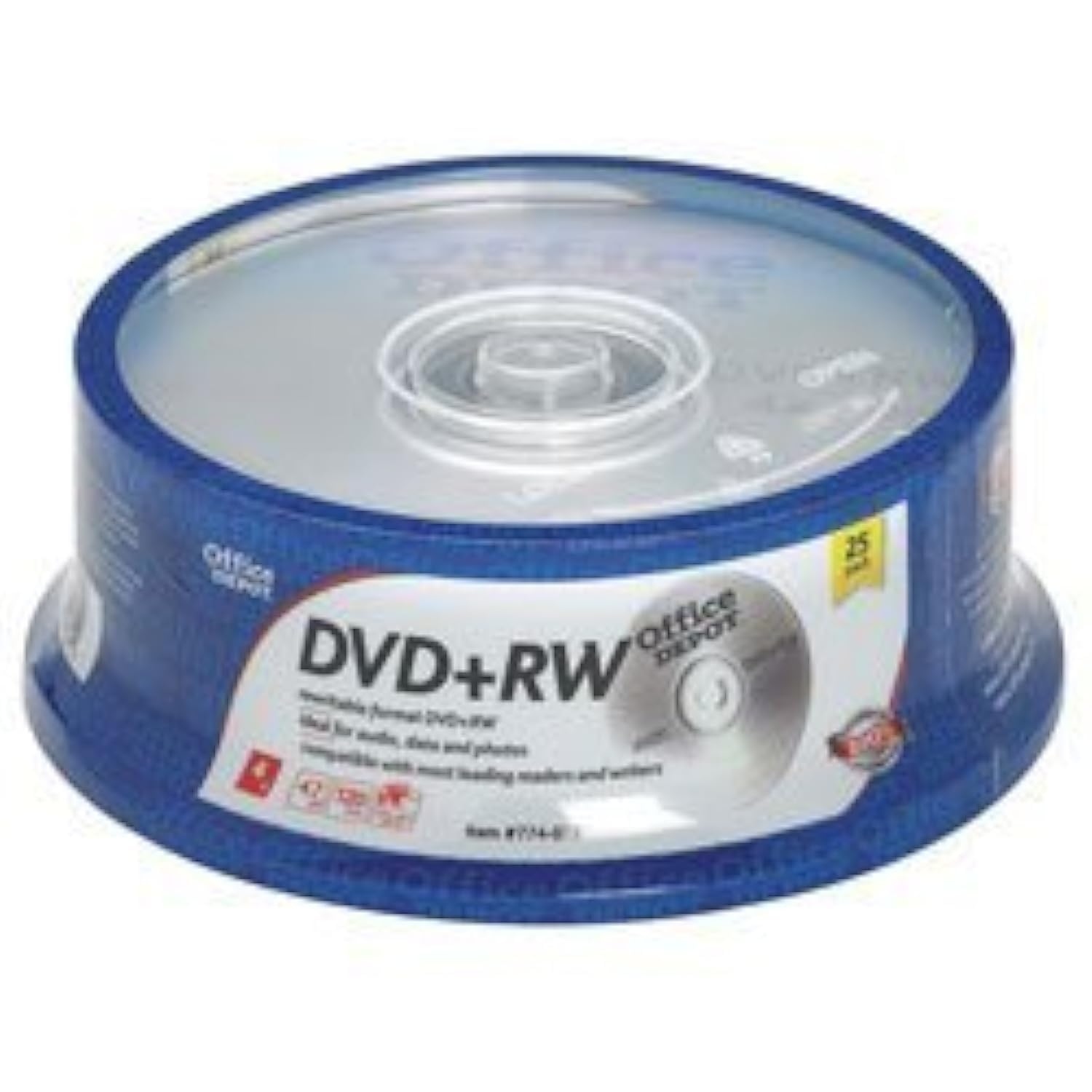 Office Depot 774-072 DVD+RW 4.7 GB (120min) 25 pack