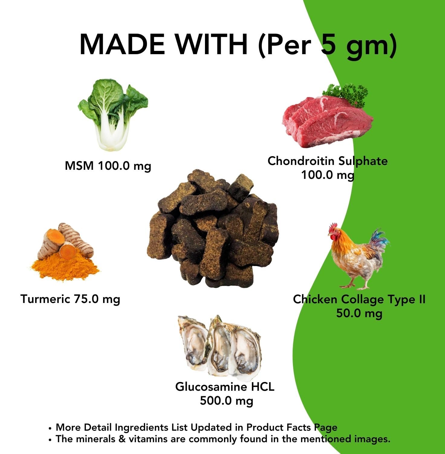 Vet Recommended™ Hip and Joint Supplement Chew for Small & Medium Dogs - Glucosamine, MSM & Chondroitin Chews | 60 Count