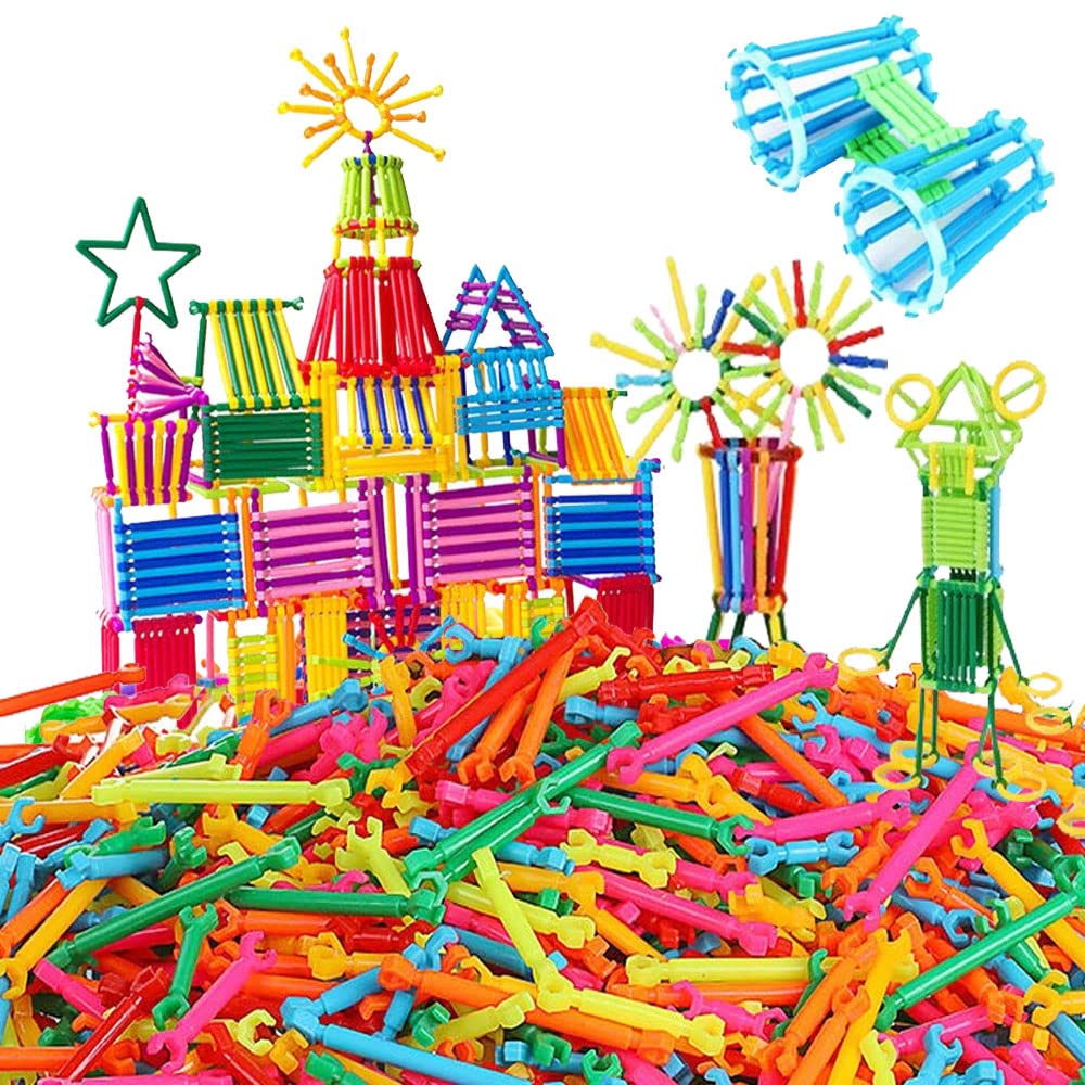 JuanYue 500 PCS Building Toy Building Sets Different Shape Educational Construction Engineering Set 3D Puzzle, Great STEM Toy for 3 Years Old and Above Boys and Girls