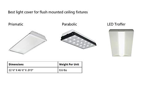 Premium Fluorescent Light Covers | Block UV| Block Glare to Help Reduce Headaches, Eyestrain, Seasonal Depression | Supports Focus and Clarity | Work, Office, Home