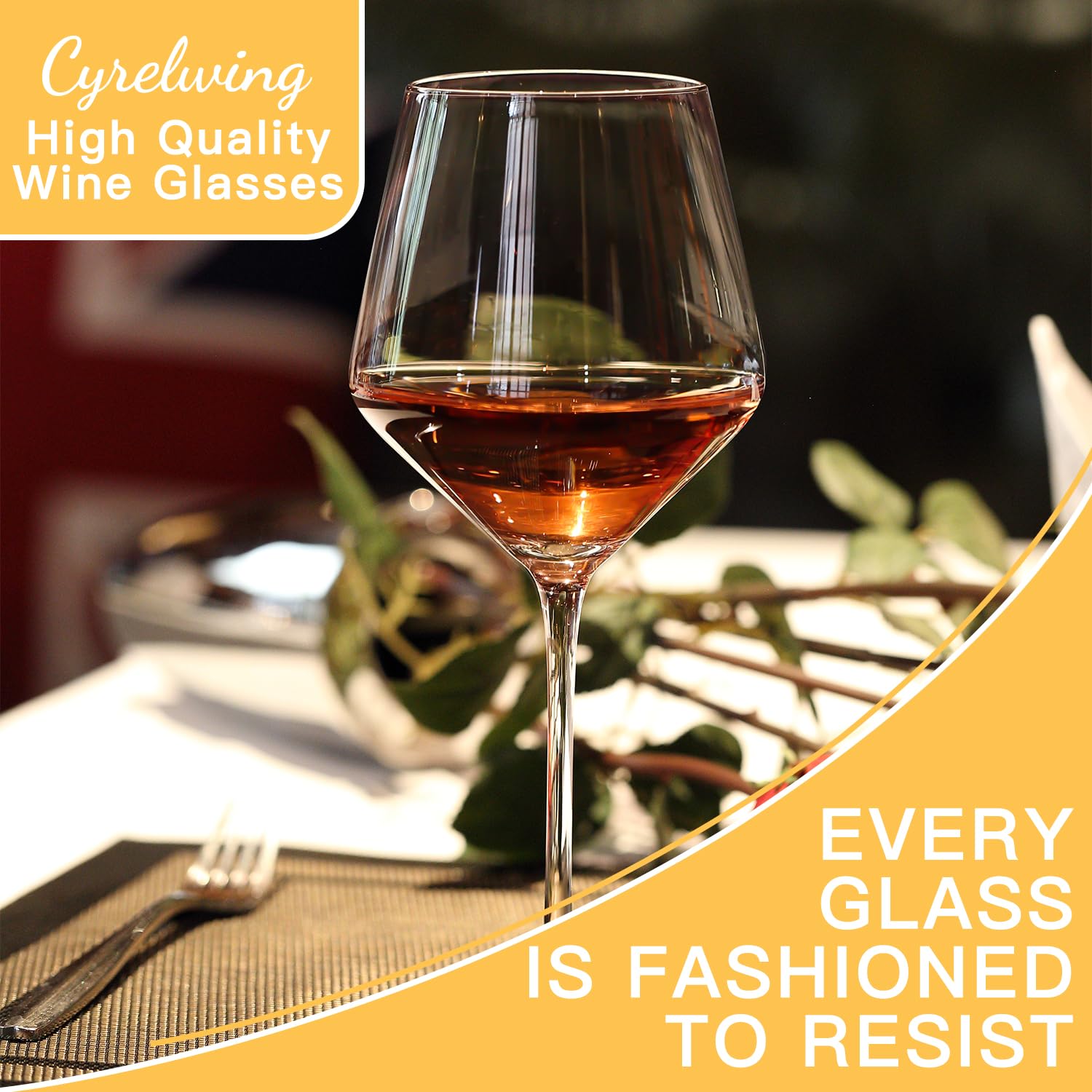 Cyrelwing Large Red Wine glasses set of 4-28oz Extra Large Red Wine Glasses set of 4 with stem-Hand Blown Crystal Big Red Wine Glasses-Light,Thin,Wine tasting Large Cabernet Sauvignon Glasses