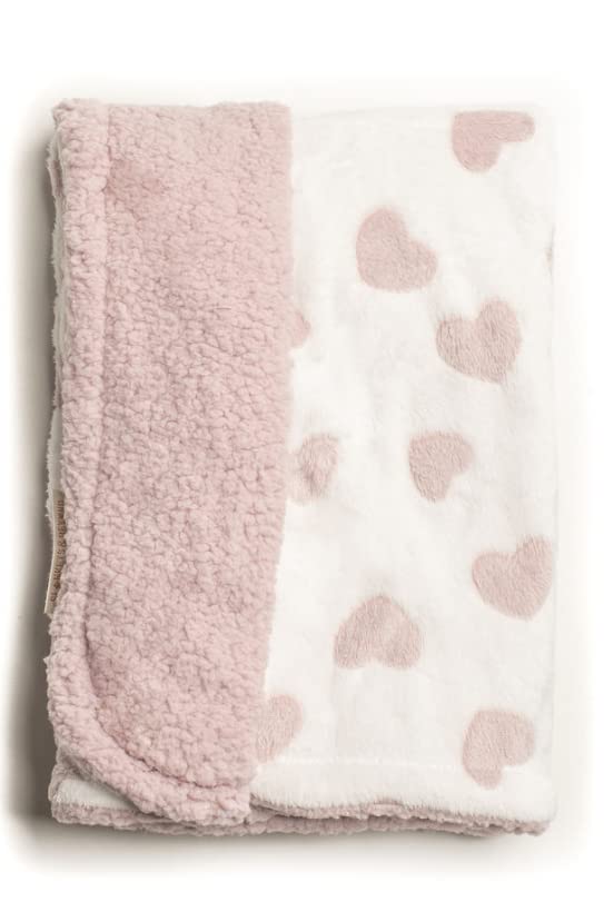 Blankets Baby Blanket for Boys & Girls (Dusty Rose Hearts)