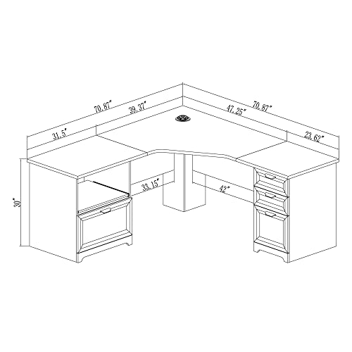 RealspaceĀ® Magellan Performance 71"W L-Shape Corner Desk, Cherry