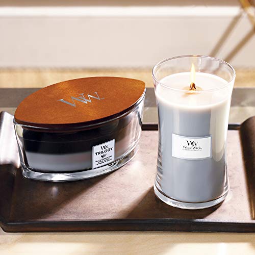 WoodWick Large Hourglass Scented Candle | Wood Smoke | with Crackling Wick | Burn Time: Up to 130 Hours Wood, Wood Smoke