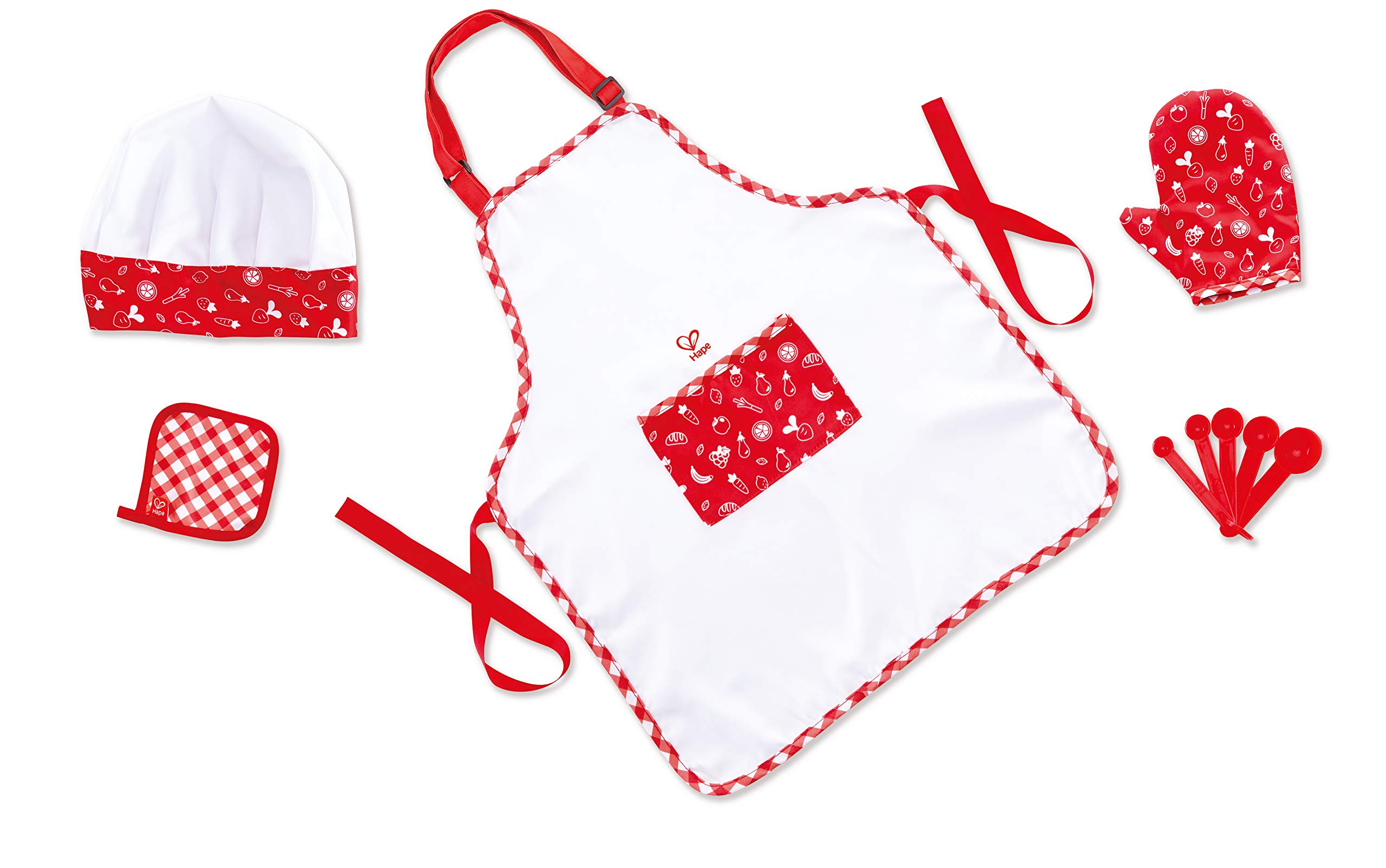 Hape Chef Pack | Chef Dress Up Play Set with Cooking Accessories for Kids