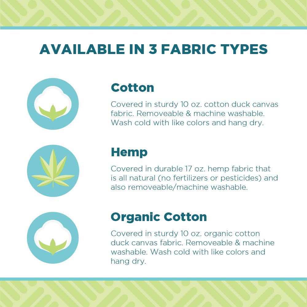 Bean Products Zabuton Meditation Cushion, Small, Navy - 10oz Cotton