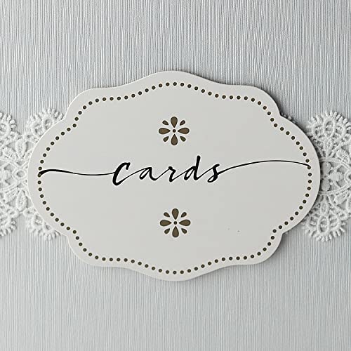 Hayley Cherie - White Gift Card Box with White Lace Textured Finish - Large Size 10" x 10" - For Wedding Receptions, Bridal & Baby Showers, Birthdays, Graduations, Funerals, Money