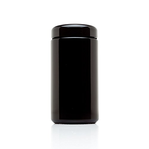 Infinity Jars 500 ml (17 fl oz) Tall Large Black Ultraviolet Glass Wide Mouth Screw Top Jar (1)