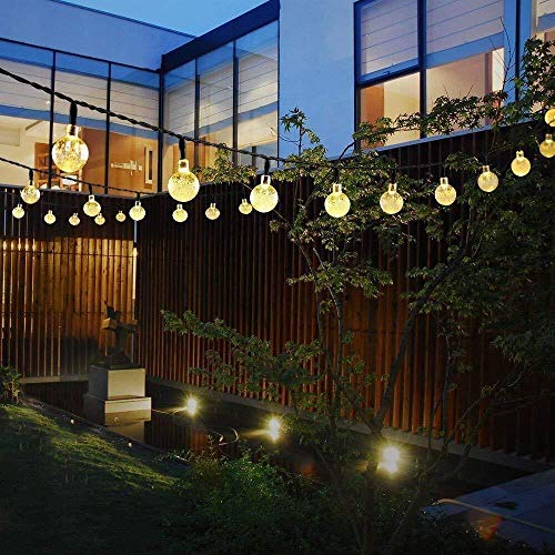 LIUPENGWEI Solar String Light, 30 LED Outdoor Christmas Crystal Ball Lights Christmas Tree Garden Home Lawns, Solar Water Dew Lamp Garden Ghost Light