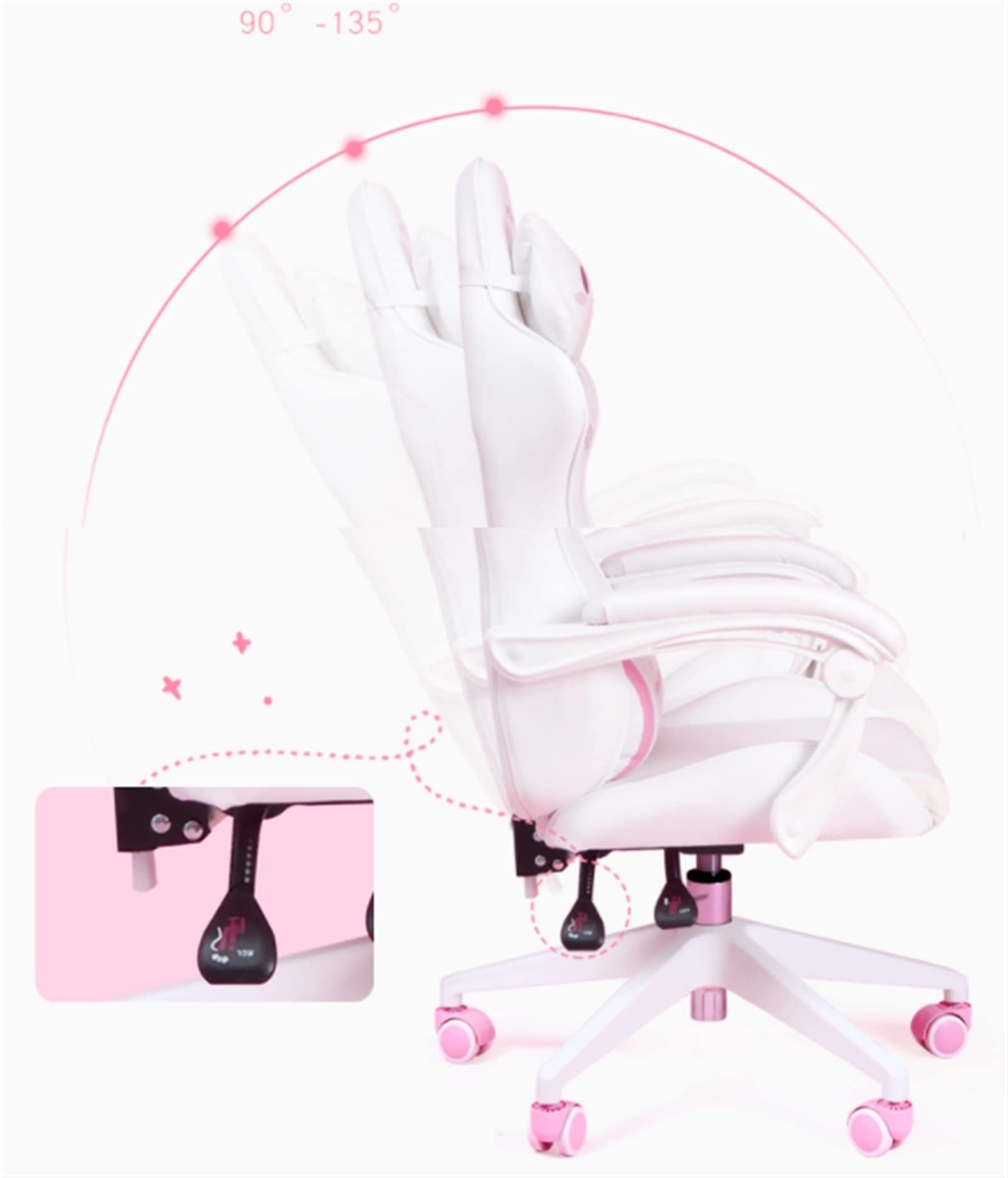 Gaming Chair Girls Cute Computer Armchair Office Home Lifting Adjustable Chair