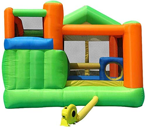 Inflatable Castle and Slide, Children Slide Outdoor Small Naughty Castle Home Trampoline/Square Playground Kids Playpen Colors