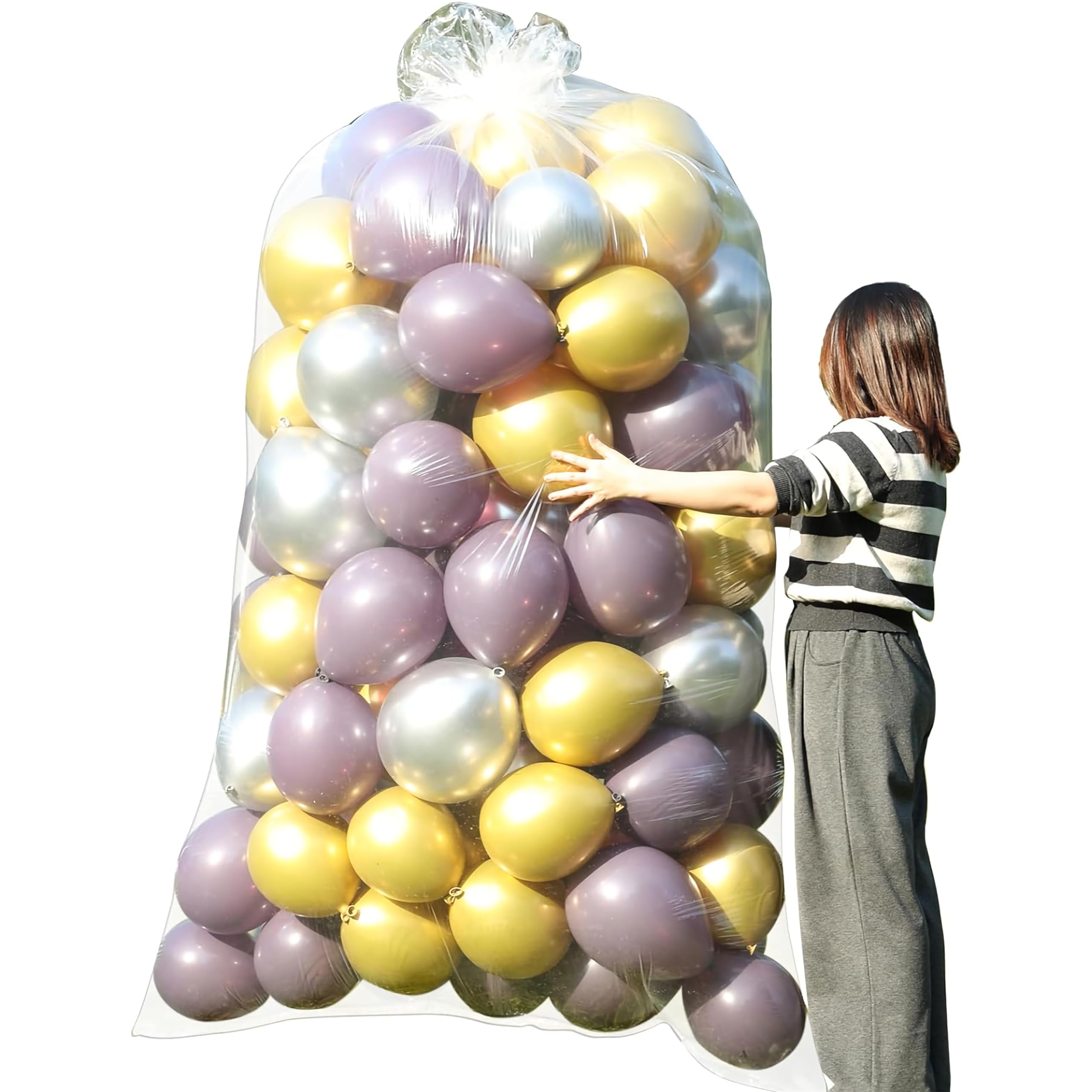 Citadel Black Reinforced Heavy-Duty Balloon Transport Bag - 98.5 x 59 inches | Enhanced Double Thickness for Safe and Convenient Balloon Storage, Versatile Utility Storage Bag