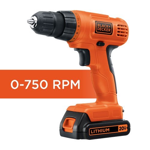 BLACK+DECKER LD120VA 20-Volt Max Lithium Drill/Driver with 30 Accessories (Renewed)