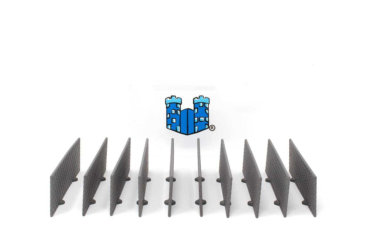 Long Walls Expansion - Mini RPG Modular Dungeon System Injection Molded for Dungeons & Dragons (DND), Pathfinder, War Gaming, and More! by DCD (10pcs, adds 5ft of Walls)