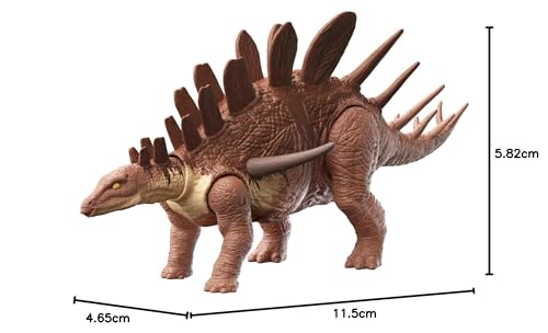 Jurassic World Camp Cretaceous Roar Attack Kentrosaurus Dinosaur Action Figure, Toy Gift with Strike Feature and Sounds