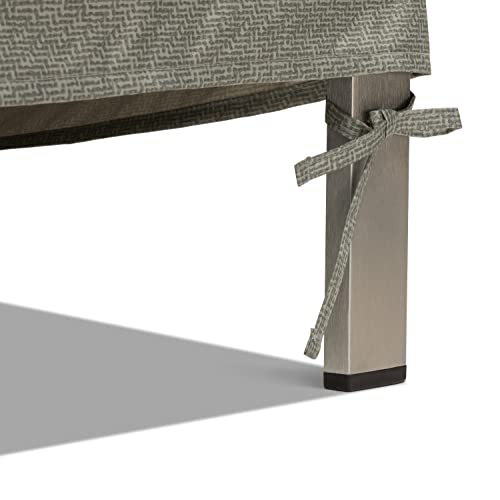 Duck Covers Weekend Water-Resistant Outdoor Rectangular Table & Chair Cover with Integrated Duck Dome, 107 x 82 x 32 Inch, Moon Rock, Patio Covers for Outdoor Furniture