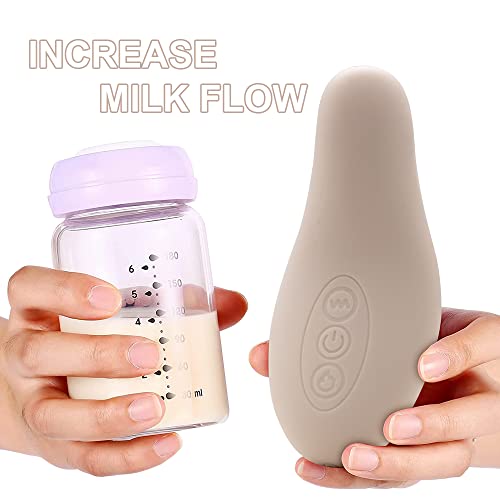 HAYAEN Lactation Massager with Warming for Breastfeeding, Multiple Modes and Heat for Clogged Milk Ducts, Support Clogged Milk Ducts, Breast Engorgement - Plug USB CableIncluded (Light-Pink)
