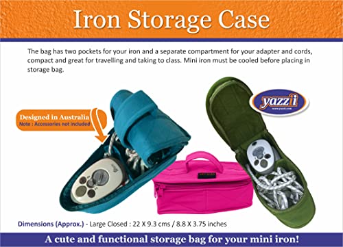 Yazzii Mini Iron Storage Case - Iron Protective Cover - Travel Iron Holder with Handle & Zipper Closure - Iron Carrying Storage Bag -Purple Dustproof & Easy to Carry