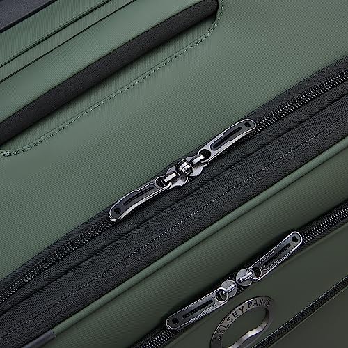 DELSEY Paris Sky Lite Softside Expandable Luggage with Spinner Wheels, Green, Checked-Large 28 Inch