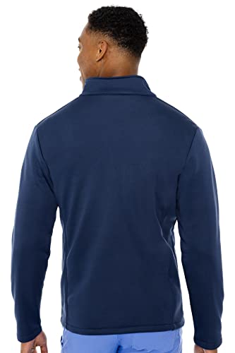 Med Couture Men's Bonded Fleece Jacket, Navy, Large