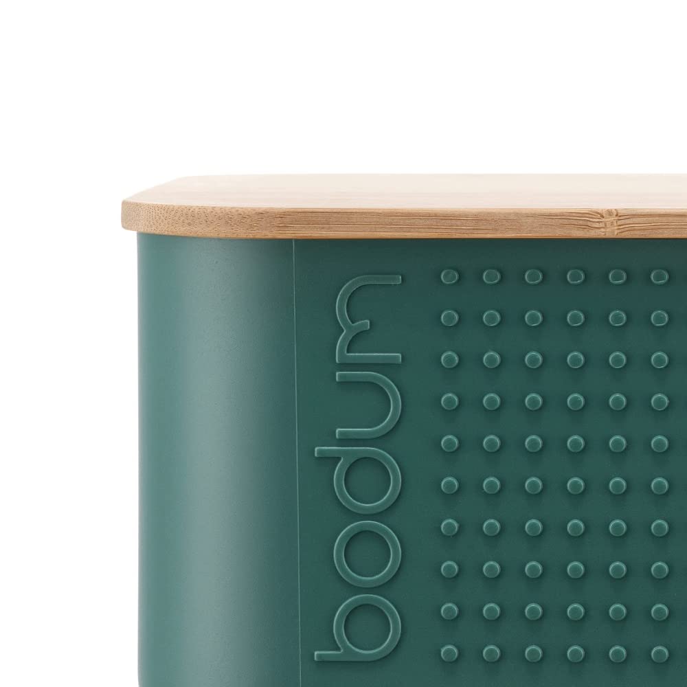BODUM Bistro Small bread box, bamboo lid, 19 cm x 29 cm x H 11 cm, Florest