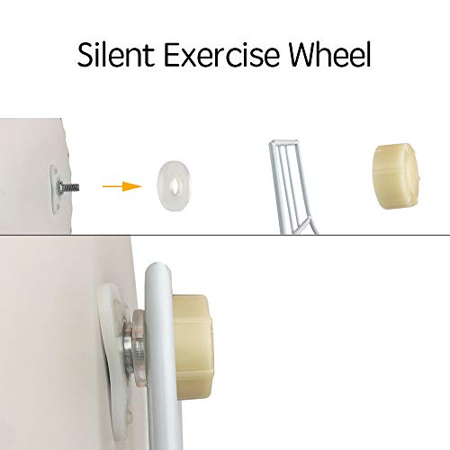 Quiet Hamster Exercise Wheel Silent Spinner, Made of Wood, Stand Included, Sunflower Design (7.5", Blue)