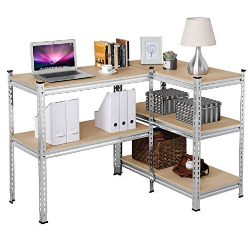 Topeakmart 5-Shelf Adjustable Storage Shelves Heavy Duty, Garage Shelving Units and Storage, 36" W x 18" D x 73" H
