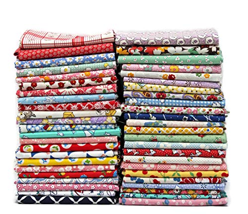 Fields 10 Fat Quarters - 1930's to 1950's Reproduction Depression Era Feed Sack Small Scale Floral Vintage-Look Flowers Nostalgia 1930s-fq-set 1930s Fat Quarters