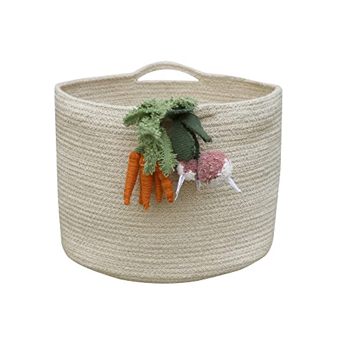 Lorena Canals |Basket Veggies. For Nurseries, Playrooms, Bedrooms. Handmade in 100% Cotton. Size: 9" x 1' x 1'
