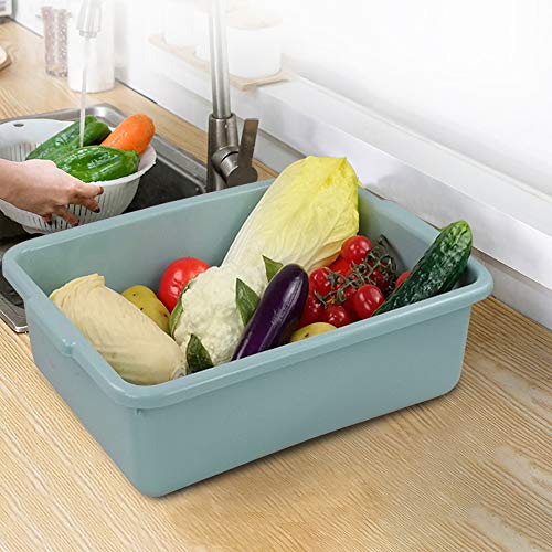 Hespapa 13L Wash Tub Basin, Mint Green Utility Commercial Bus Tub Box, 4 Packs