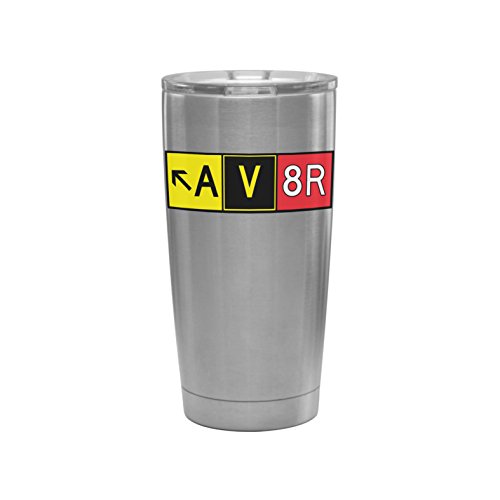 Pilot Expressions AV8R Taxiway Sign Stainless Steel Insulated Tumbler