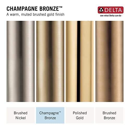 Delta Faucet 4-Spray In2ition Dual Shower Head with Handheld Spray, Gold Shower Head with Hose, Showerheads & Handheld Showers, Handheld Shower Heads, Champagne Bronze 58499-CZ