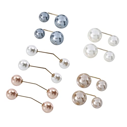 RORPOIR 10pcs Anti Exposure Brooch Silk Scarf for Hair Pearl Brooch Wedding Decoration Pearl Corsage Cardigan Collar Clip Peal Breast Scarf Brooch Pin Shawl Buckle Shawl Brooch Pendant