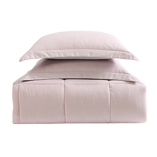 Truly Soft Everyday Reversible Comforter Set, Twin XL, Blush/Silver Grey