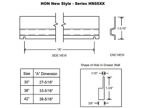 HON Lateral File Bar 30" (2-Pack)