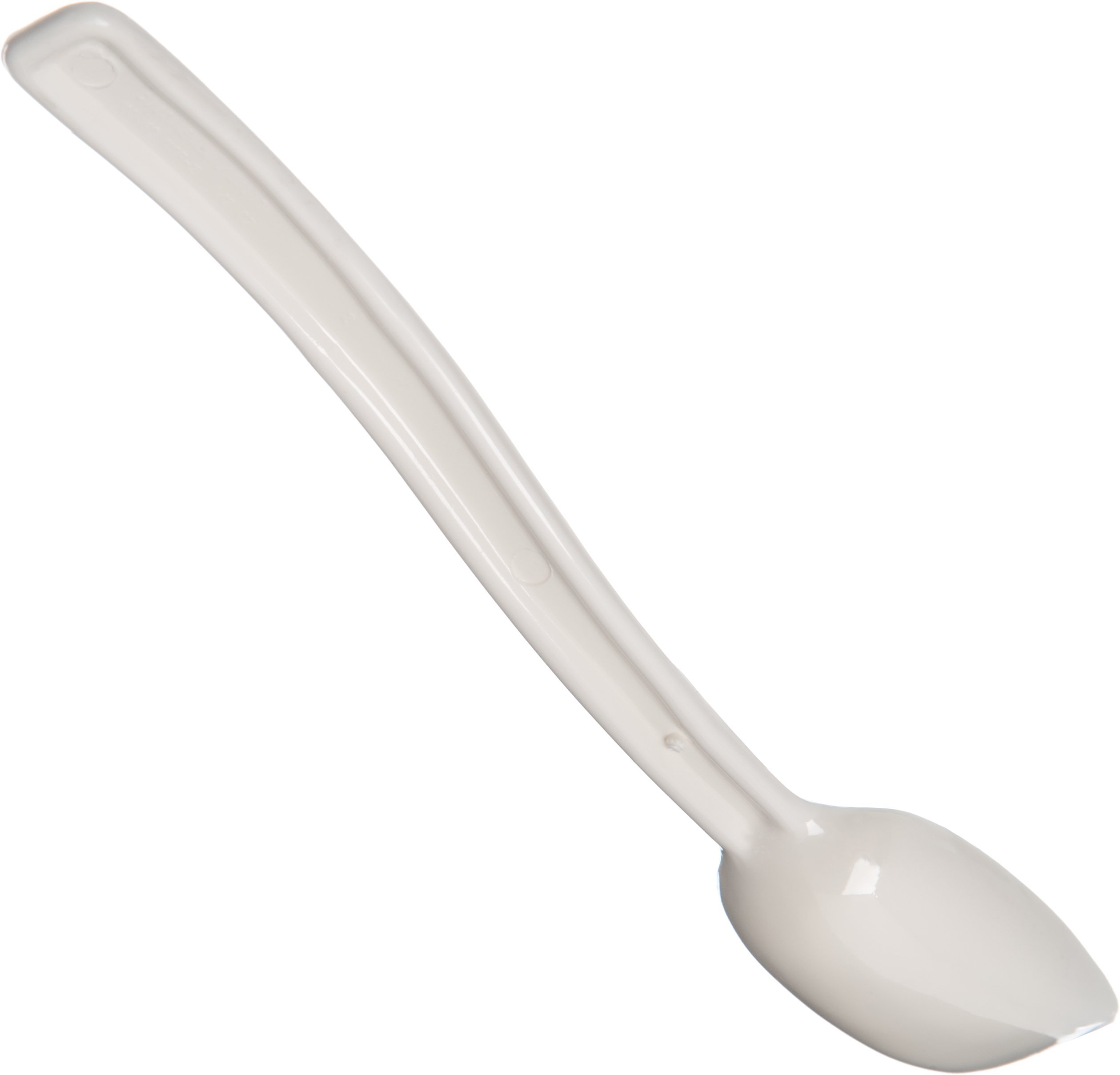 Carlisle FoodService Products 12 Pack Solid 9 Inch Spoons, Portion Control Utensils for Salads and Desserts, Durable Polycarbonate, Dishwasher-Safe, NSF Certified, Plastic, White (Pack of 12)